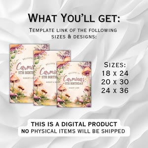 Enchanted Forest Welcome Sign Template, Editable Magical Garden ...