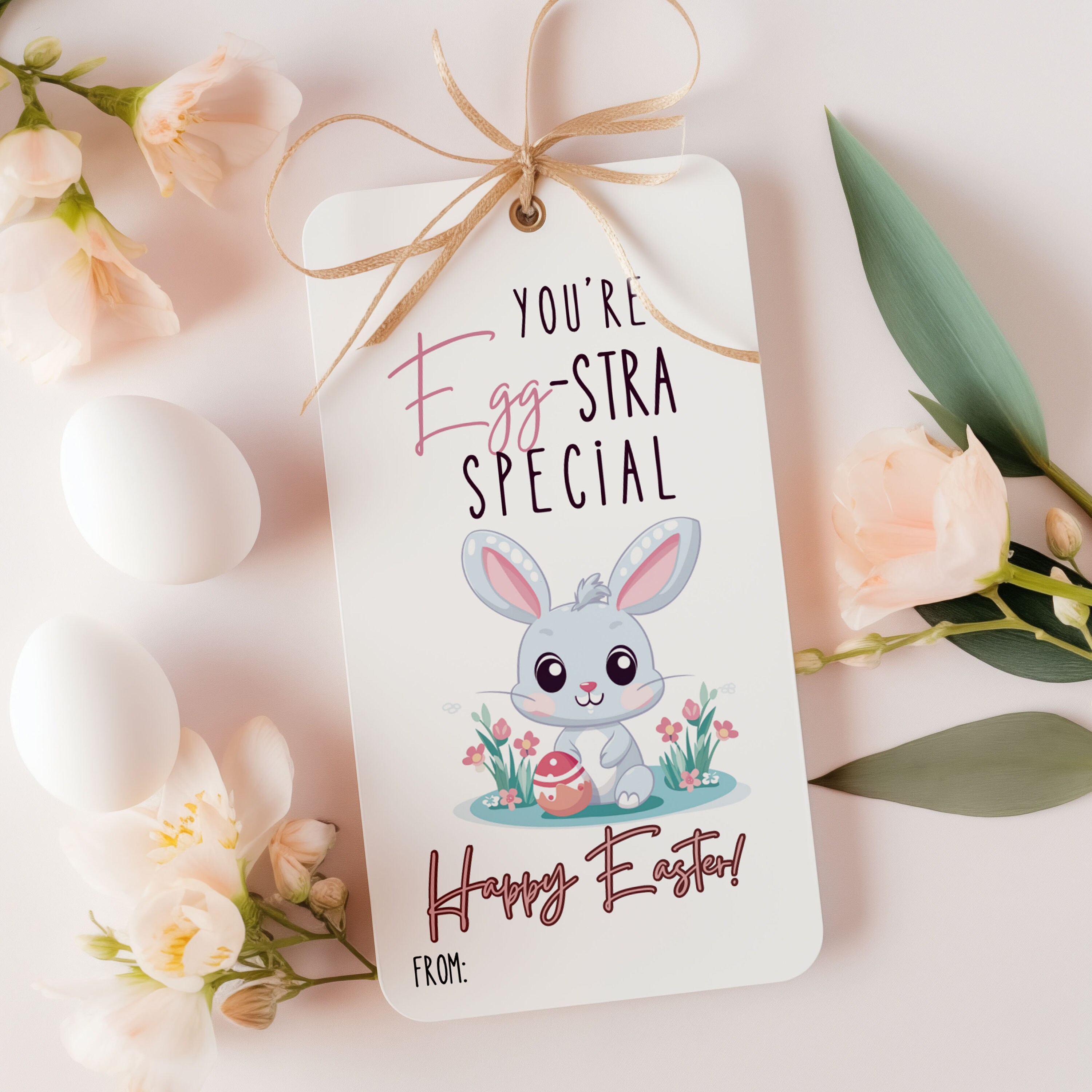 EDITABLE Easter Bunny Treats Tag, Easter Egg Hunt Treats for Kids, DIY ...