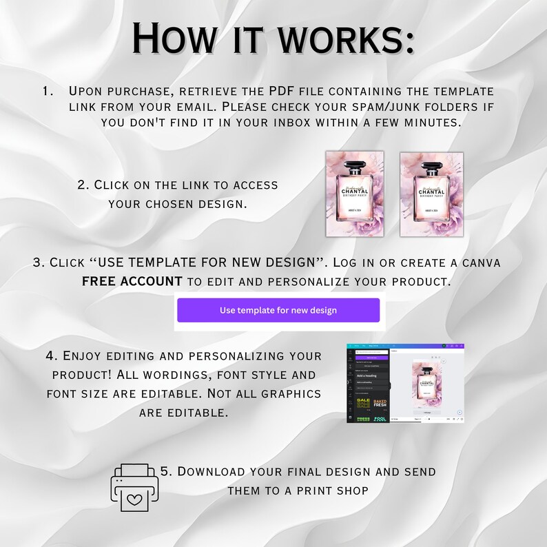 Perfume Exchange Birthday Welcome Sign Template PF4 - Etsy