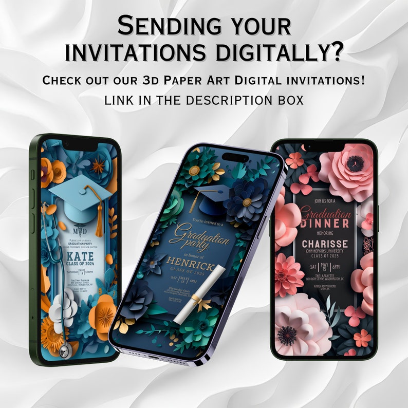 Graduation Party Invitation Template, Senior College Grad Invite for ...