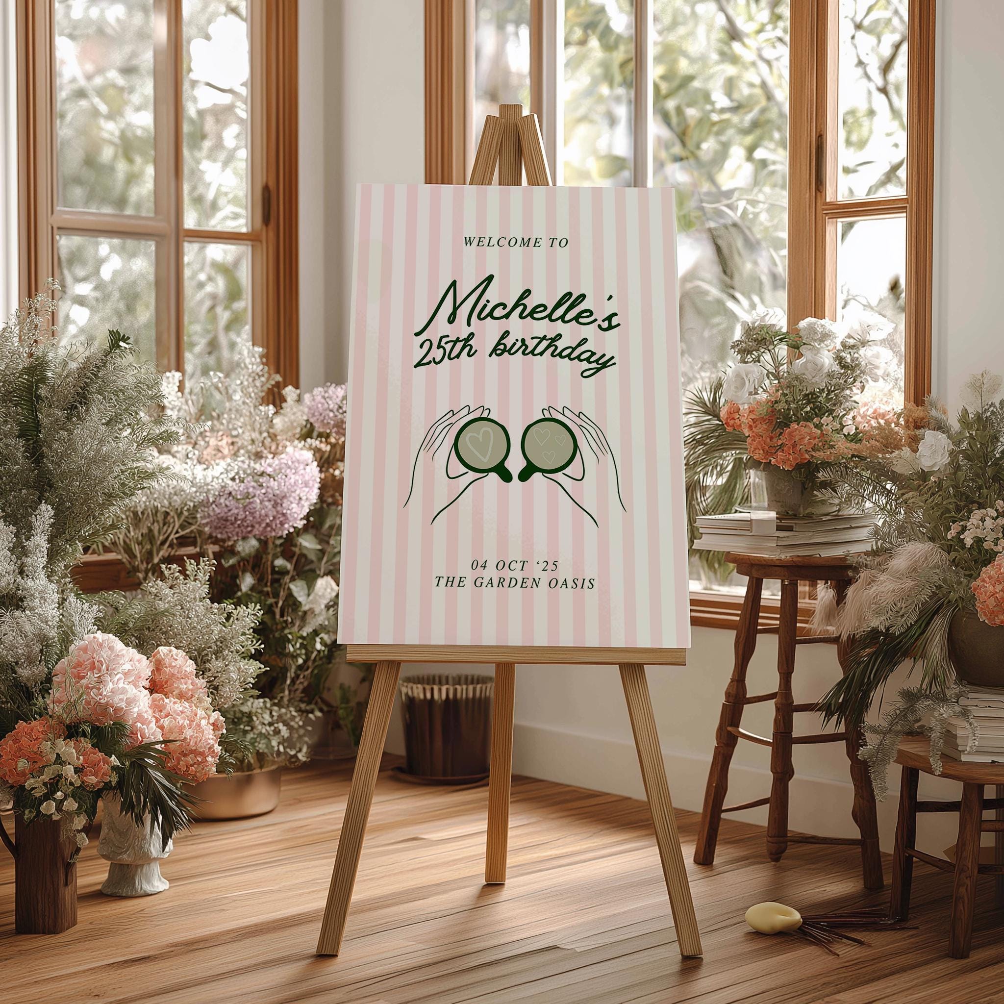 Matcha Themed Birthday Party Welcome Sign Template, Perfect Matcha ...