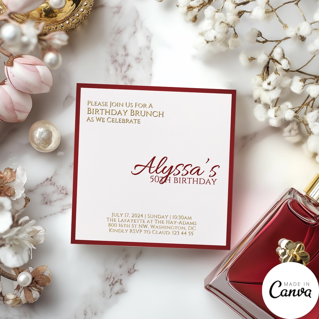 Designer Perfume Invitation Template Design, Luxury High End Scent ...