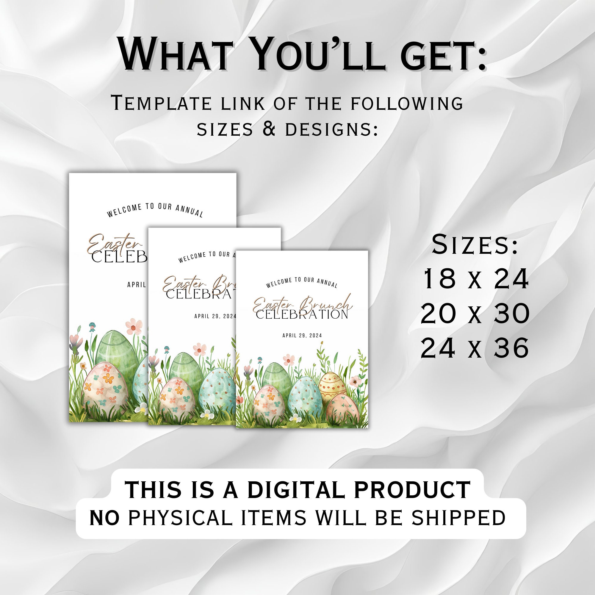 Easter Brunch Welcome Sign Template, Lent Celebration Reception Poster ...