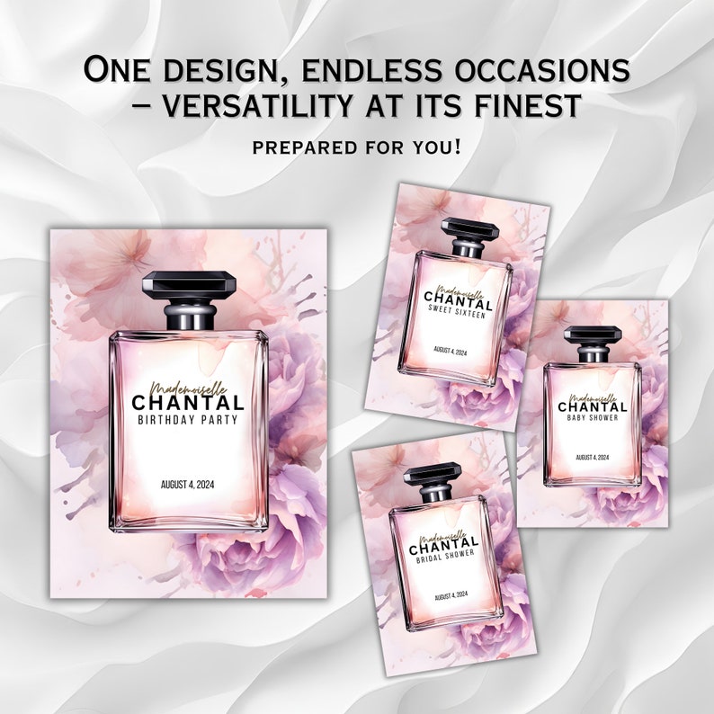 Perfume Exchange Birthday Welcome Sign Template PF4 - Etsy