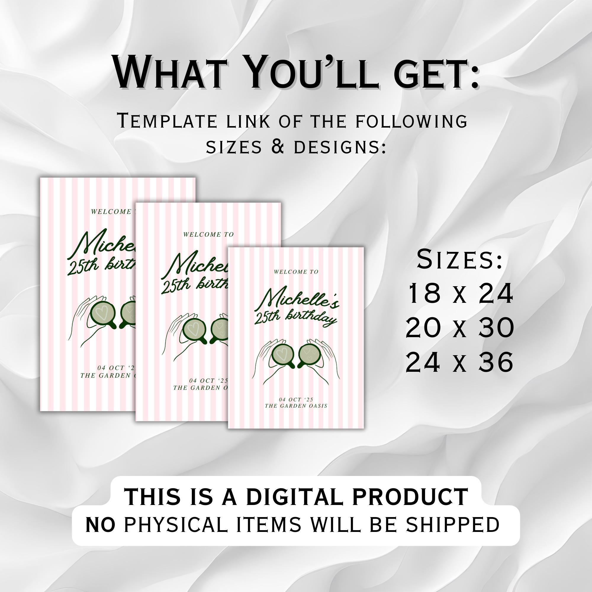 Matcha Themed Birthday Party Welcome Sign Template, Perfect Matcha ...