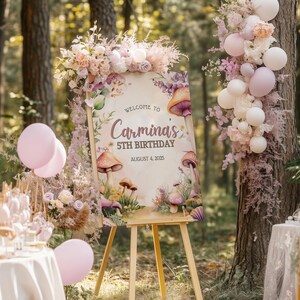 Enchanted Forest Welcome Sign Template, Editable Magical Garden ...