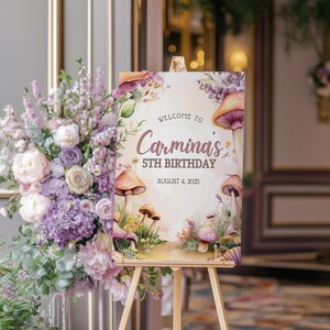 Enchanted Forest Welcome Sign Template, Editable Magical Garden ...