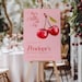Cherry on Top Welcome Sign Template, Coquette Bridal Shower Reception ...