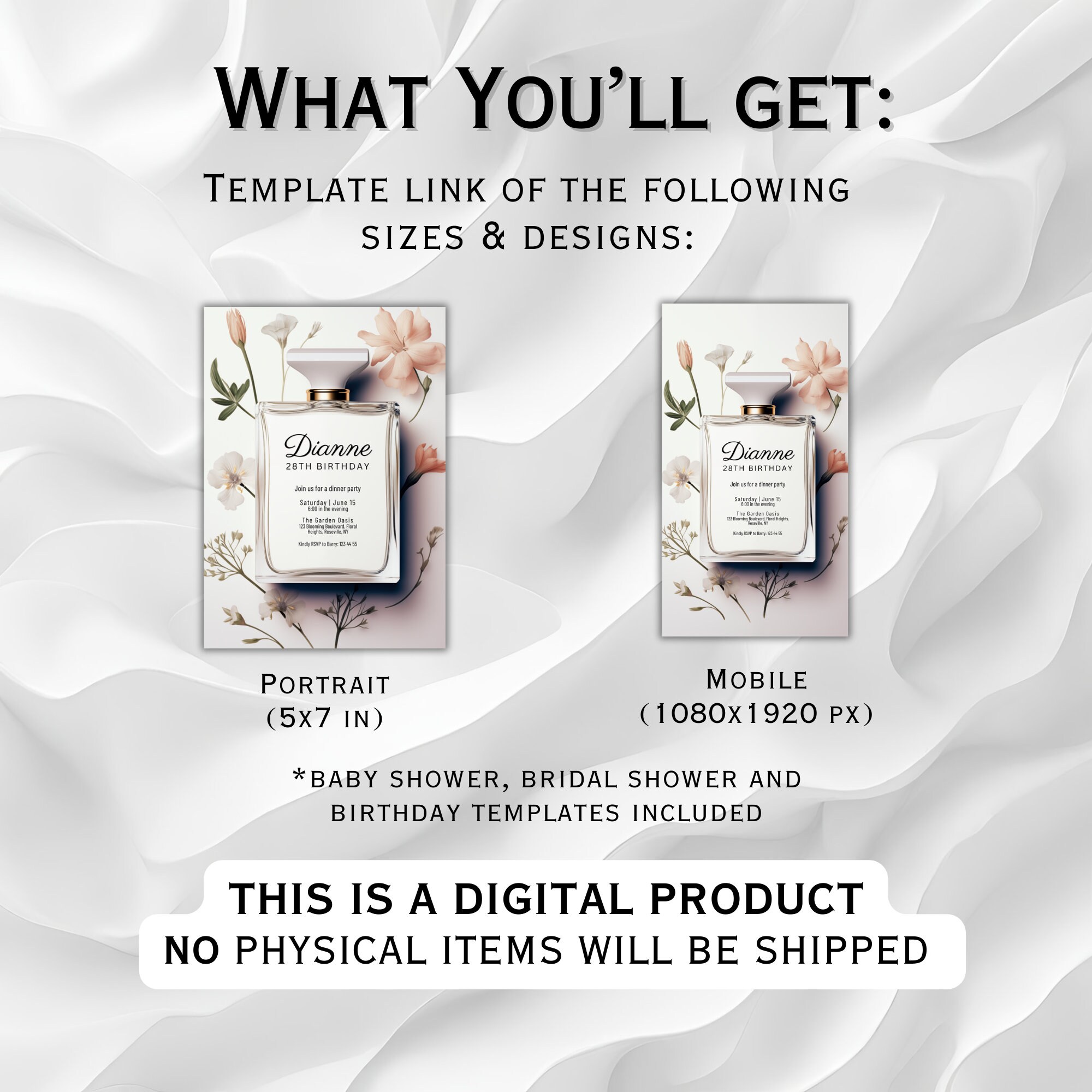 Designer Invitation Template Design, Luxury High End Perfume Exchange ...