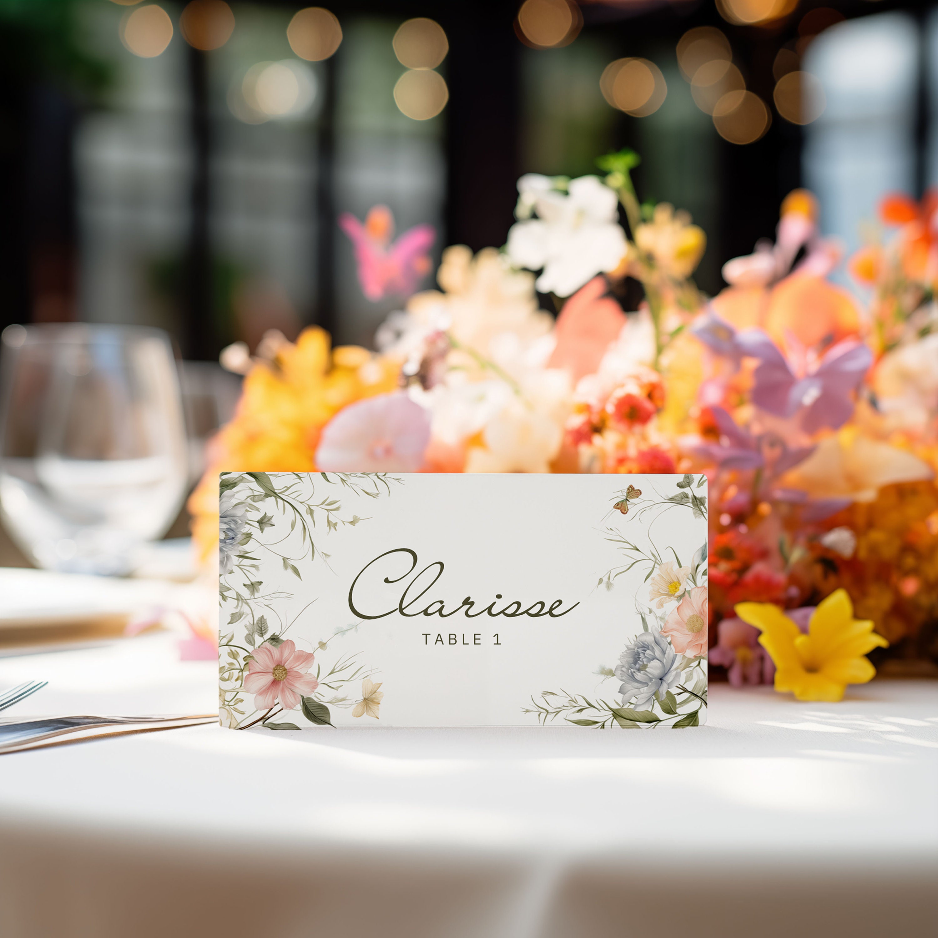 Floral Wedding Template Menu, Floral Spring Menu Letter, Pastel Dinner ...