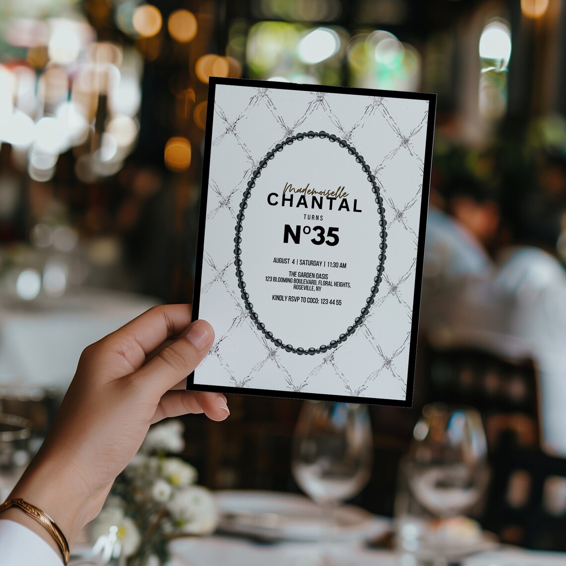 Designer Invitation Template Design, Luxury High End Quilted Invite for ...