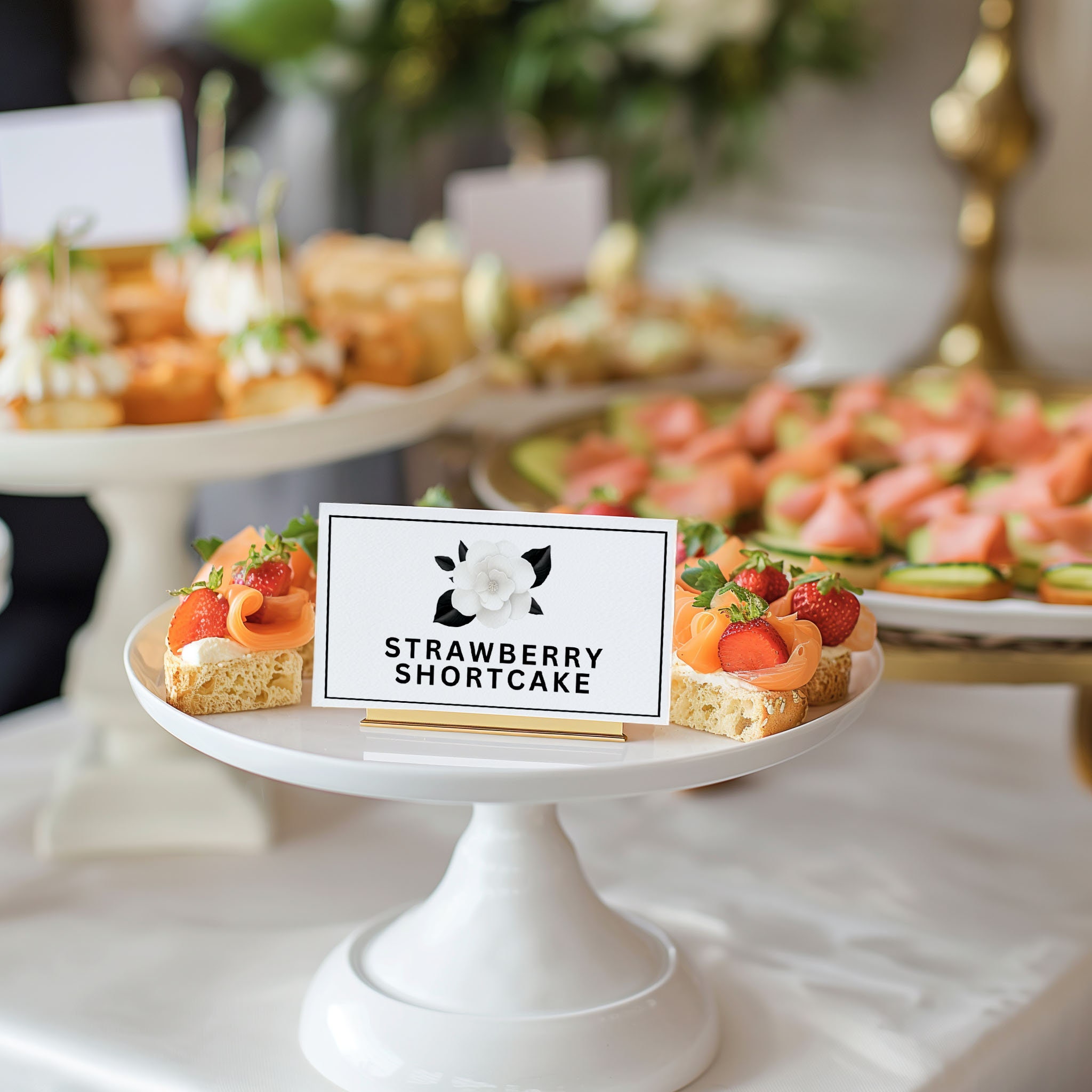 Minimalist Wedding Name Card Template, High End Designer Food Buffet ...