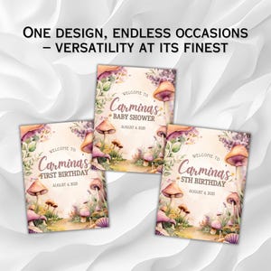 Enchanted Forest Welcome Sign Template, Editable Magical Garden ...