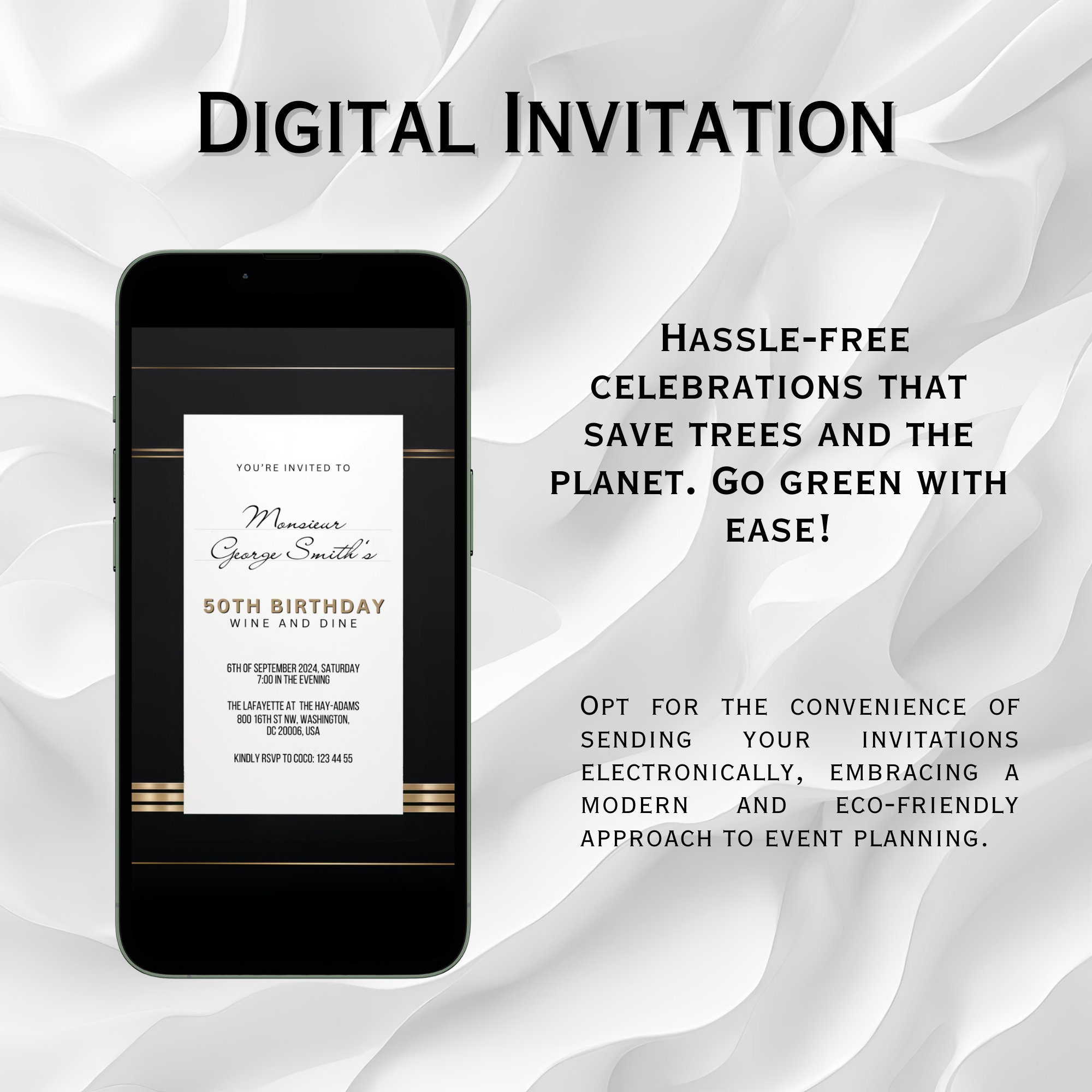 Designer Invitation Template Design, Luxury High End Perfume No 5 ...