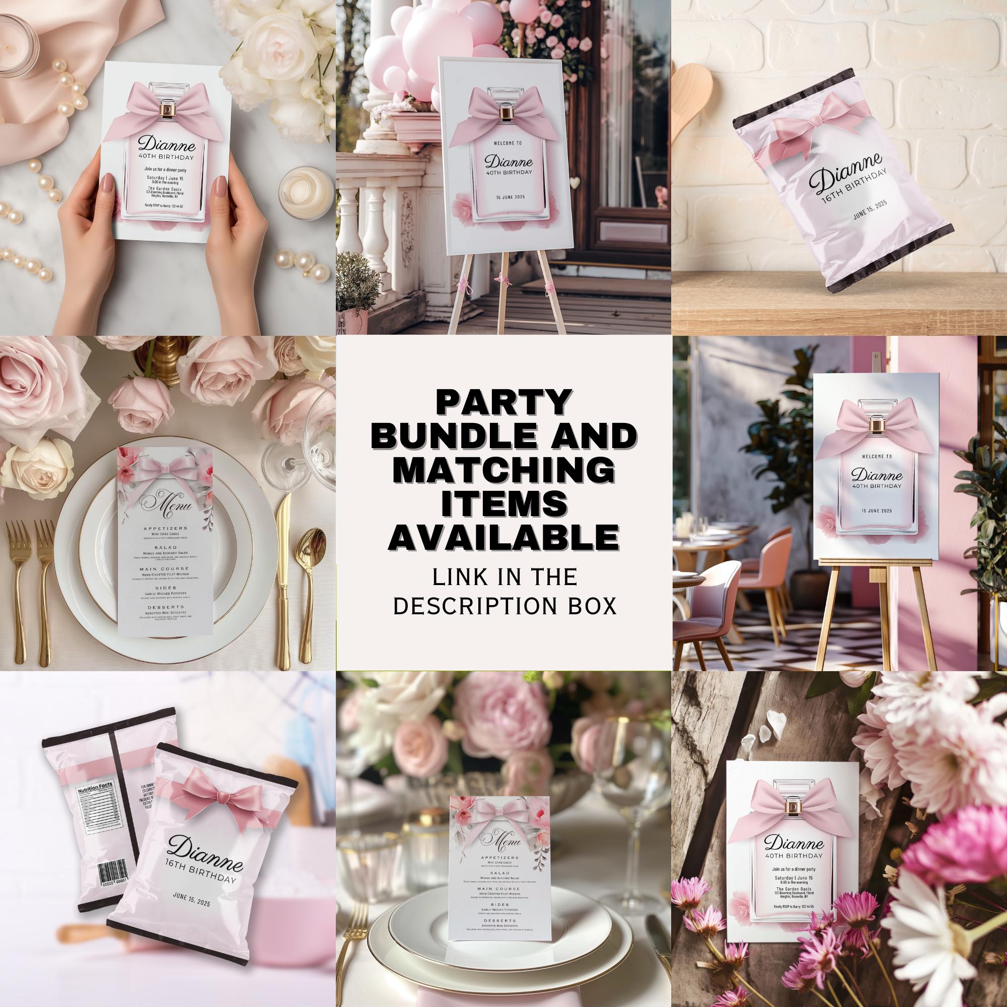 Perfume Exchange Birthday Welcome Sign Template, High End Perfume ...