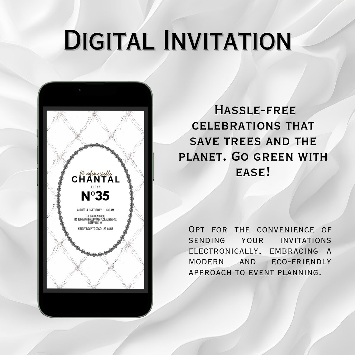 Designer Invitation Template Design, Luxury High End Quilted Invite for ...