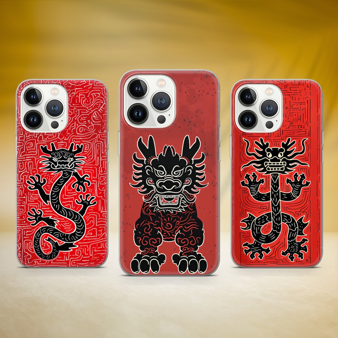 Chinese Dragon Phone Case Aesthetic Phone Cover Fit for iPhone 16 Pro ...