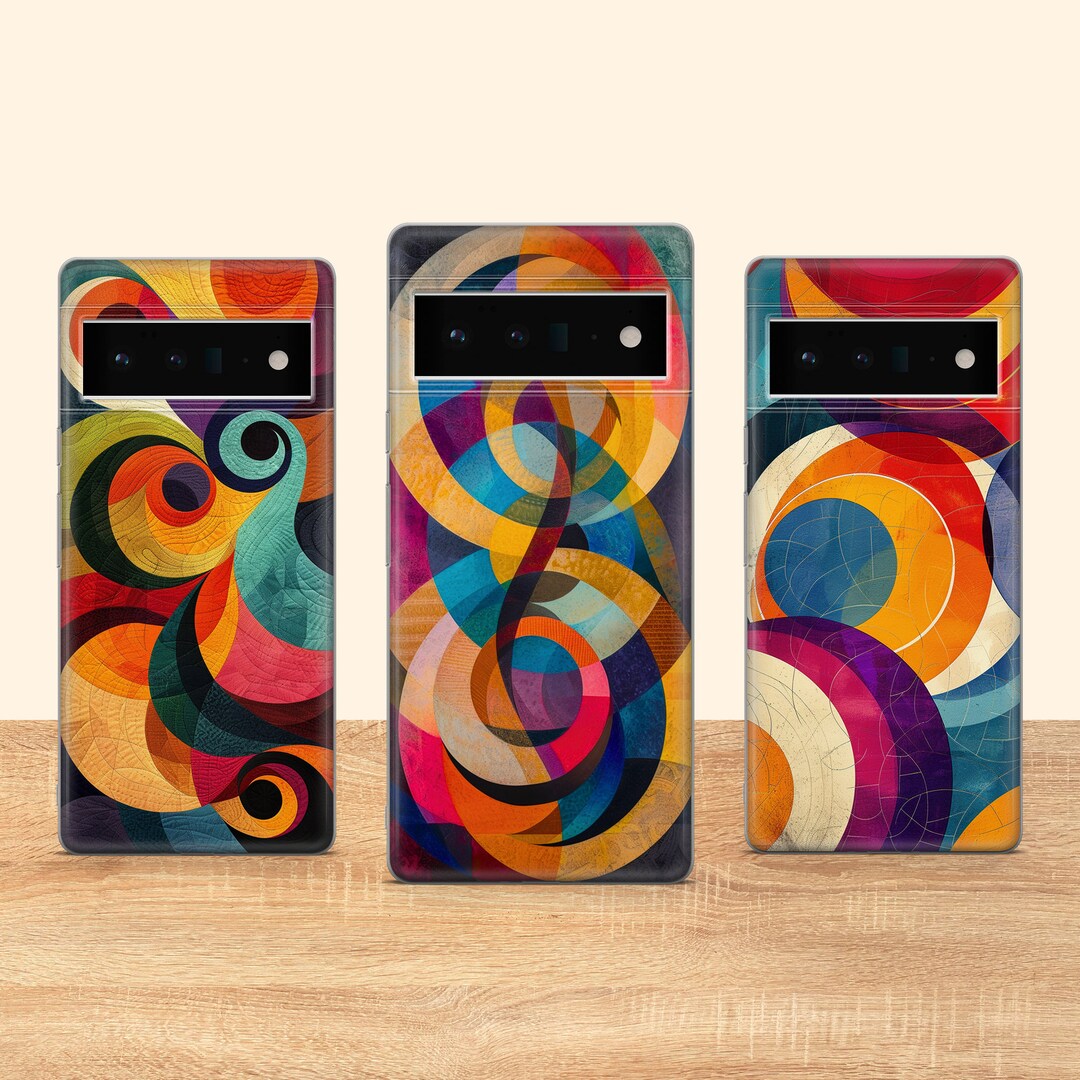 Abstract Geometry Phone Case Retro Phone Cover Fit for Google Pixel 9 ...