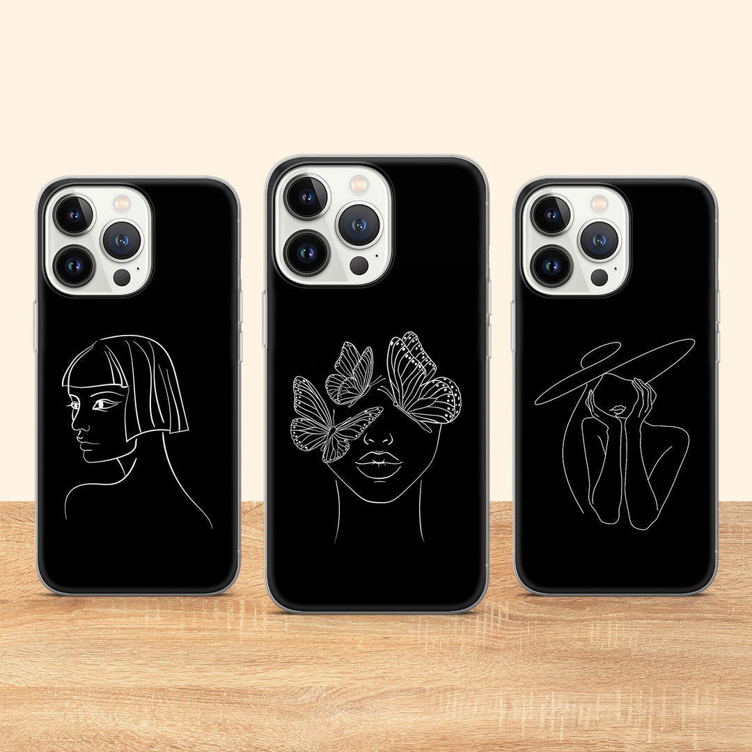 Women One Line Art Phone Case Art Drawing Cover Fit for iPhone 17 Pro ...