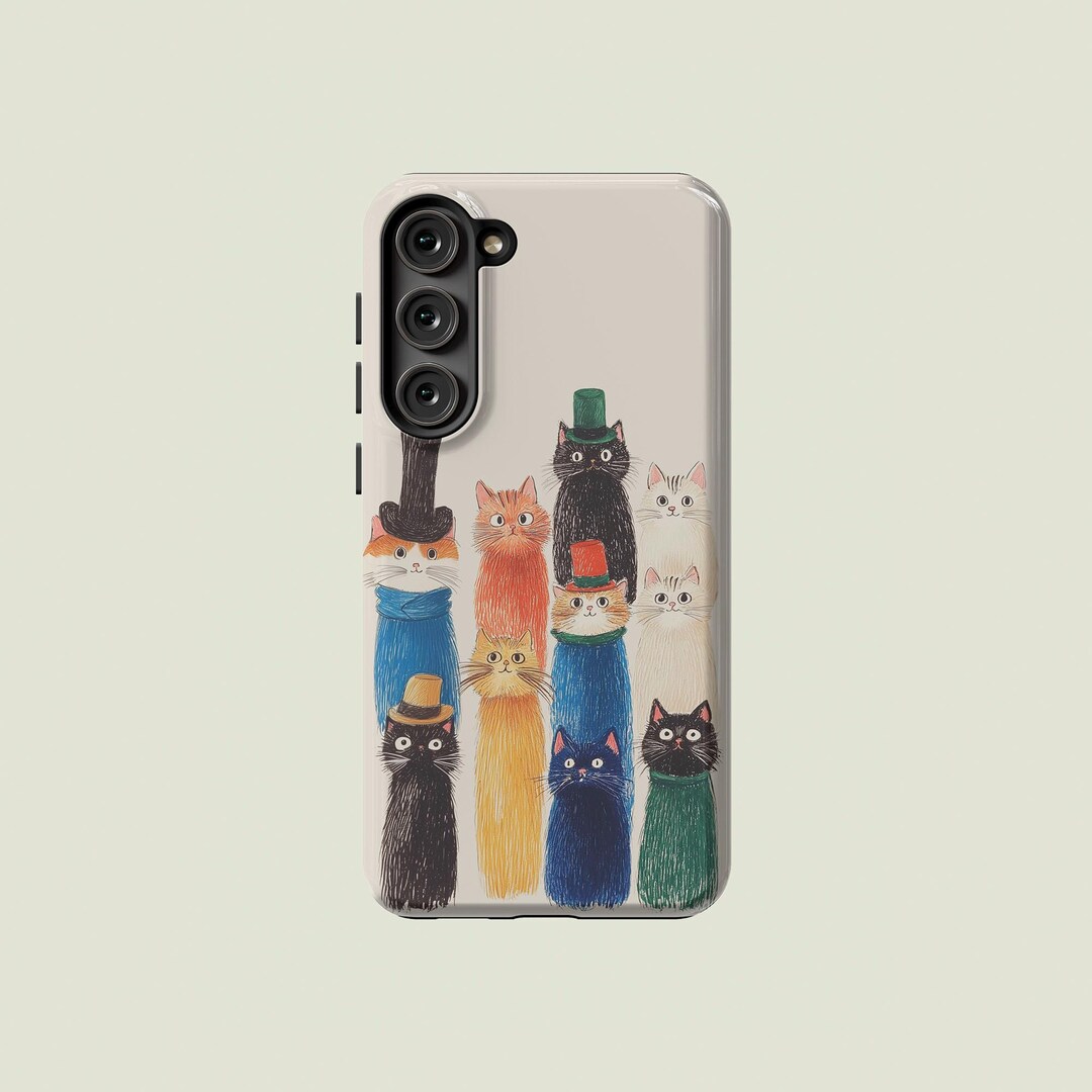 Funny Cats Phone Case Cats Meme Parody Phone Cover Fit for Samsung ...