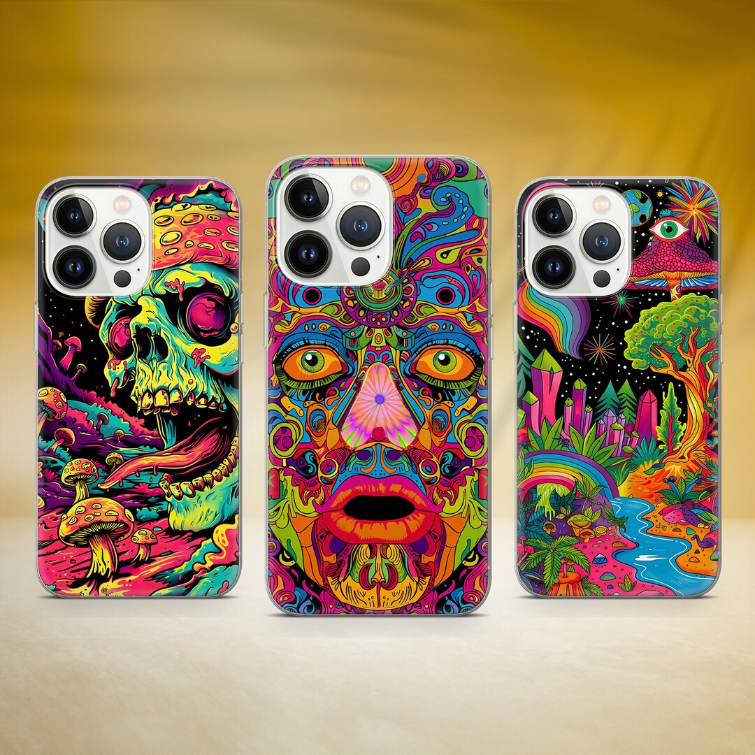 Psychedelic Trippy Phone Case Aesthetic Visuals Cover Fit for iPhone 16 ...