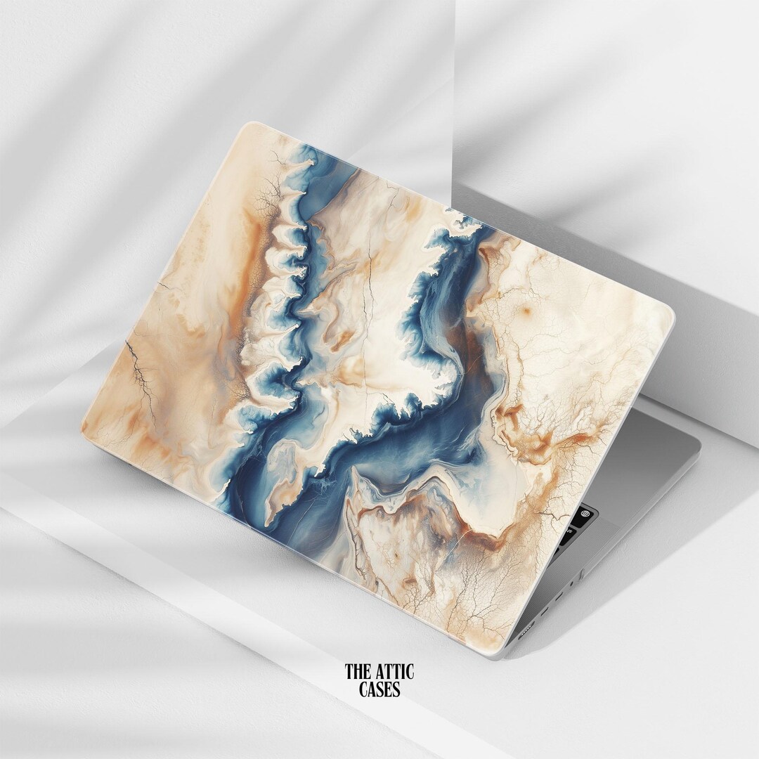 Gold and Blue Marble MacBook Case Aesthetic MacBook Case Fit for ...