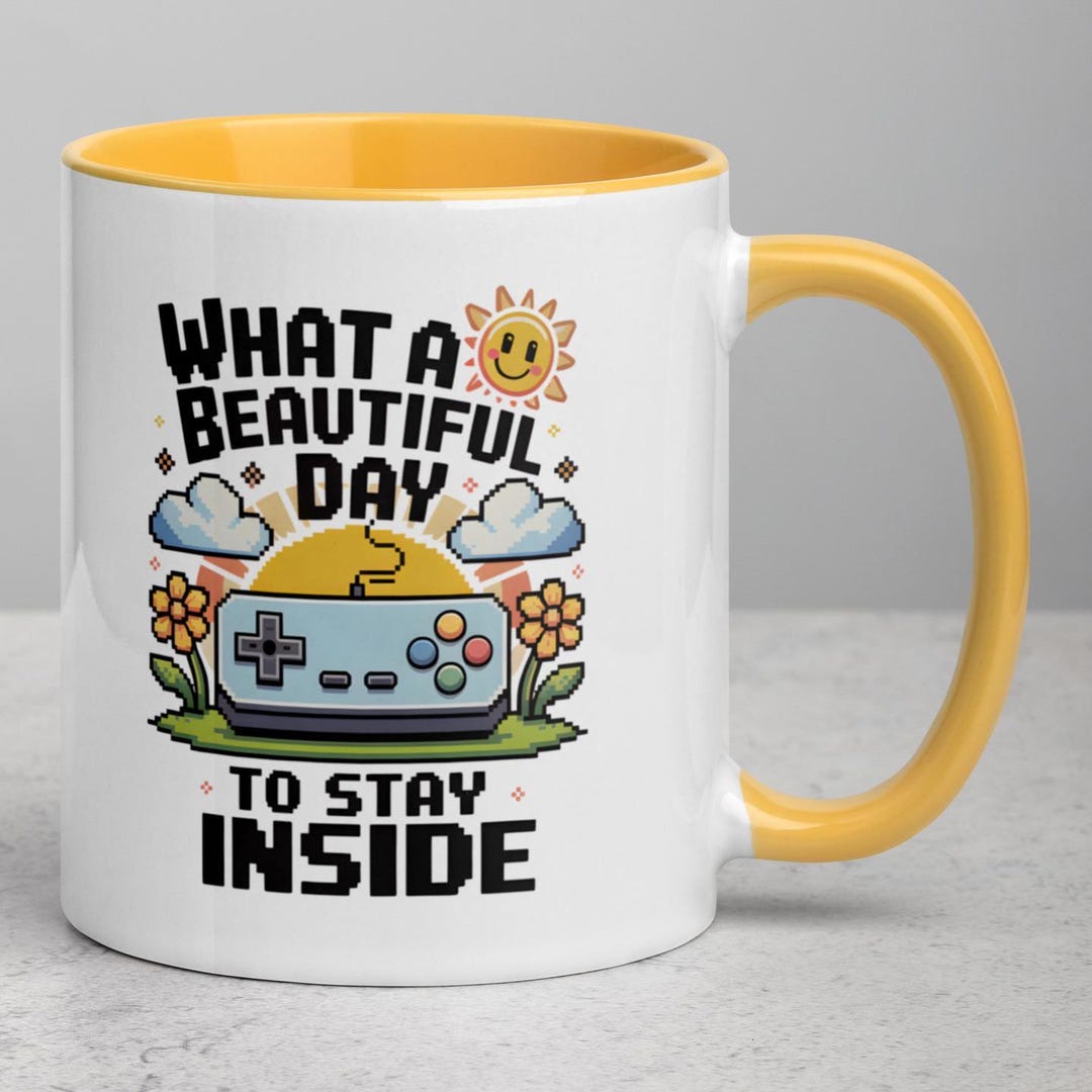 Funny Gamer Mug: Retro Pixel Art Gamepad Coffee Cup - Etsy