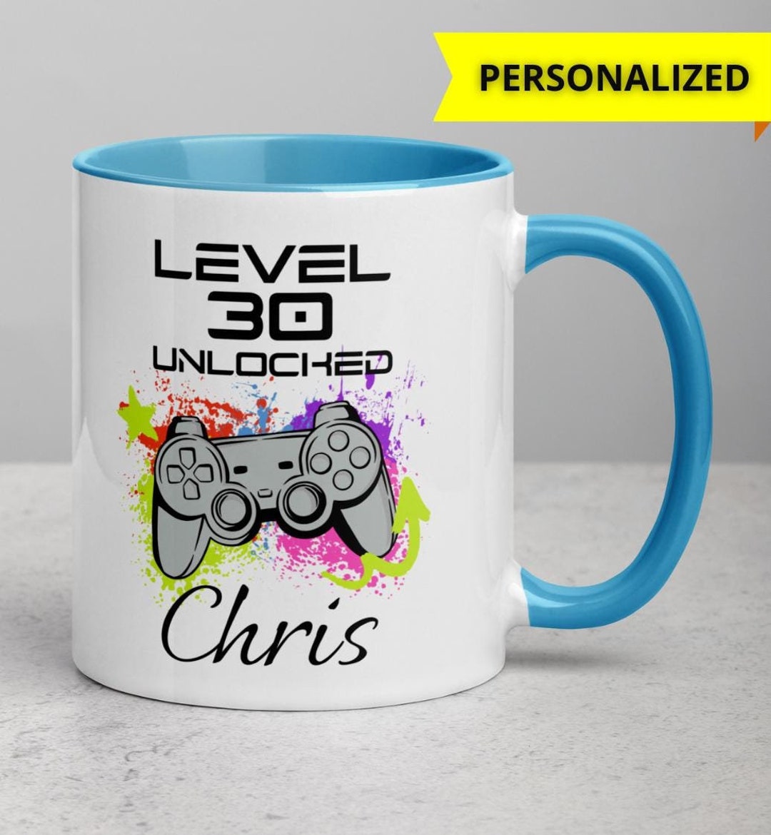 Personalized Gamer Mug: Level Unlocked Birthday Gift - Etsy