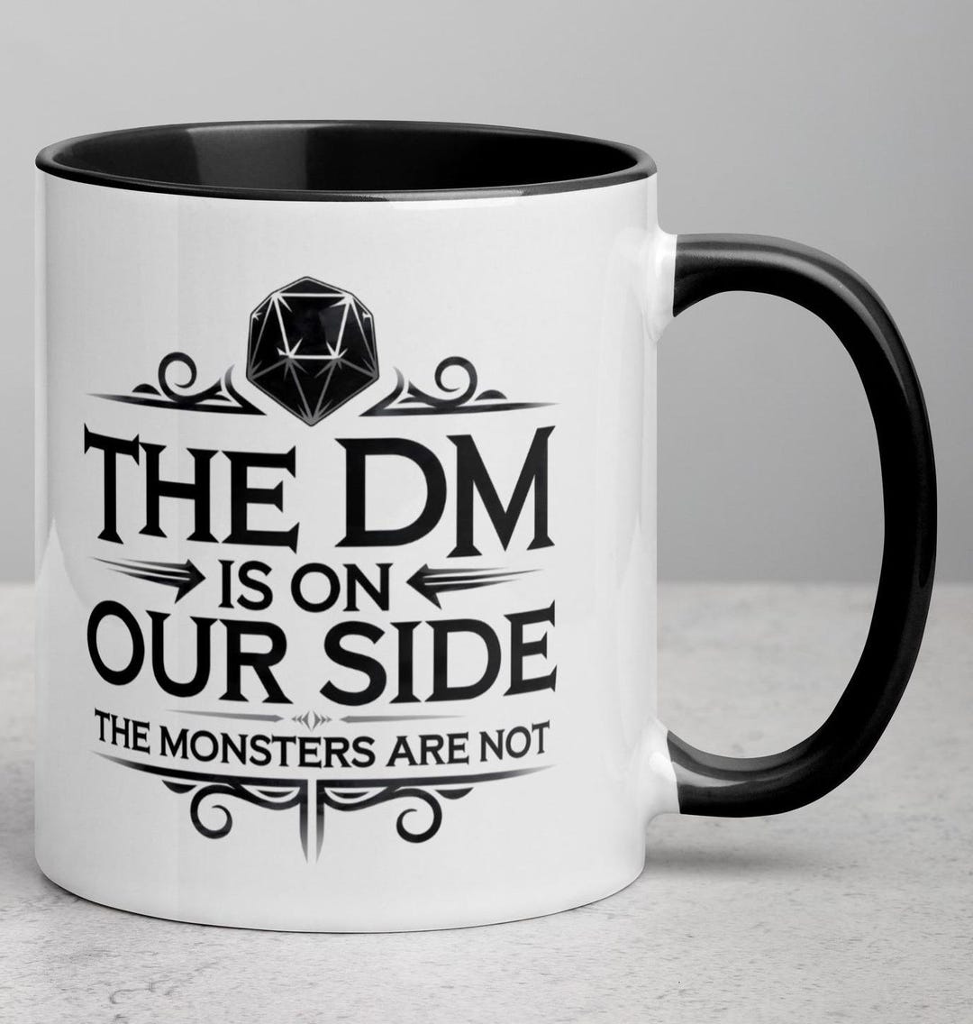 DND Ceramic Mug – Dungeon Master Dice Fantasy Design – RPG Gift for ...