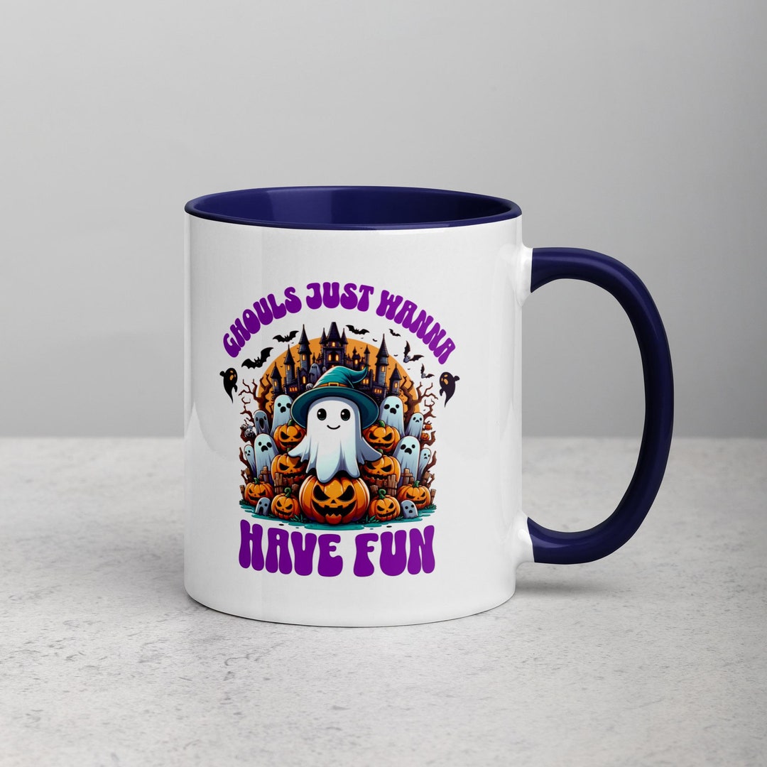 Ghouls Just Wanna Have Fun Halloween Ceramic Mug – Ghost, Pumpkins ...