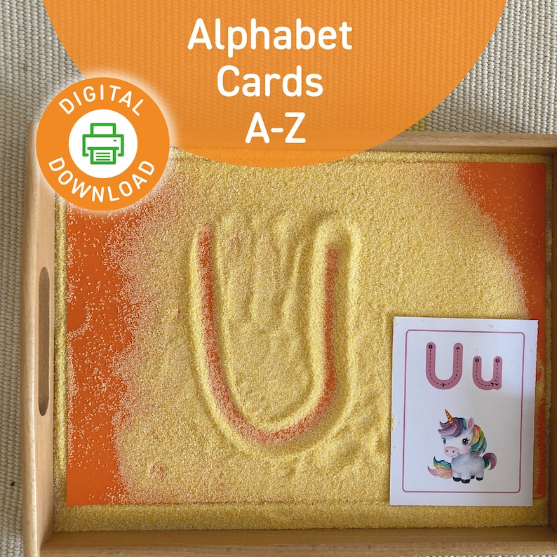 Alphabet Flash Cards Alphabet Tracing Cards Homeschool Printables ABC ...