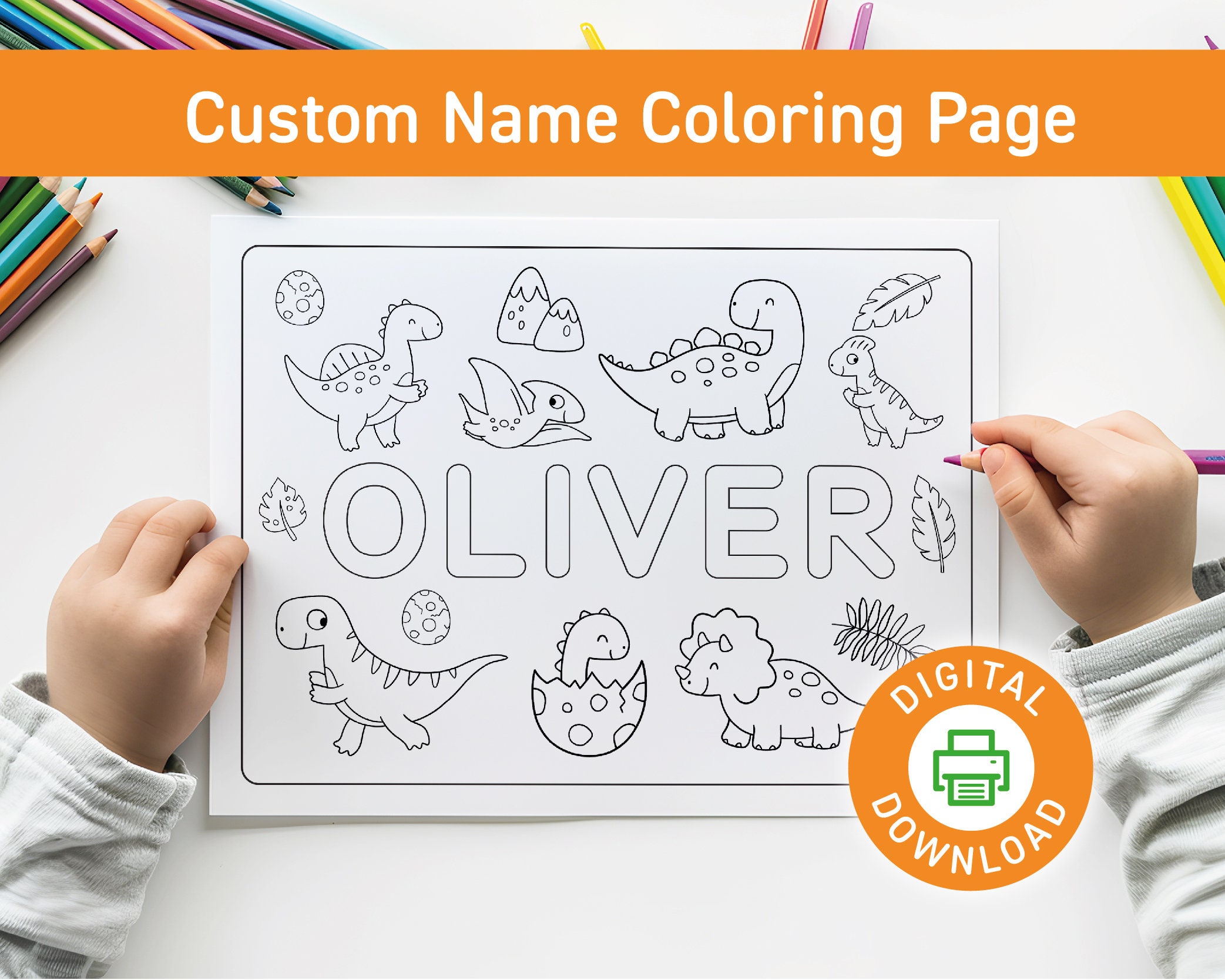 Custom Name Coloring Page Name Coloring Sheet Printable Coloring Pages ...