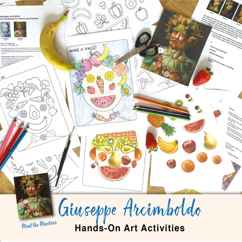 Giuseppe Arcimboldo Art Activities for Kids – Digital Download Kit ...