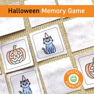 Halloween Printable Memory Game Halloween Activities for Kids Halloween ...