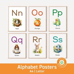 Alphabet Posters for Classroom Decor, Alphabet Home Schooling ...