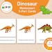 Dinosaur Montessori 3-part Cards Preschool Printables Dinosaur ...