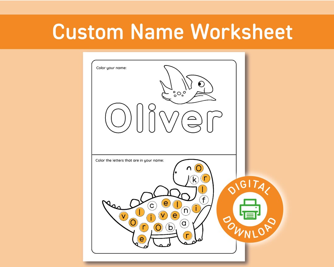 Personalized Name Tracing Worksheets Homeschool Printables Name ...