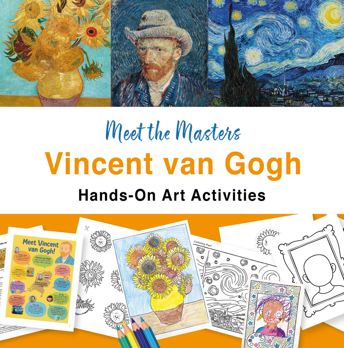 Van Gogh Art Activities Kit for Kids: Homeschool Art Projects (digital ...