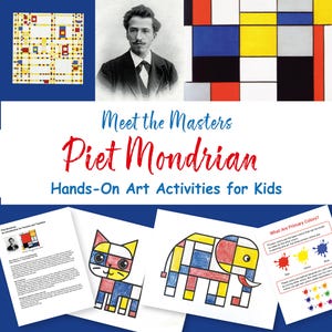 Piet Mondrian Art Activities for Kids – Digital Download Kit, Primary ...
