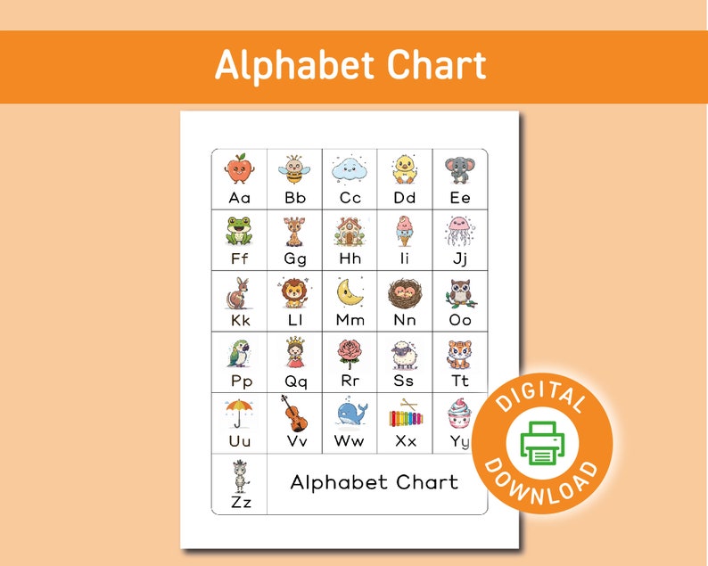 Preschool Printables Alphabet Chart for Kids Preschool Printable Abc ...