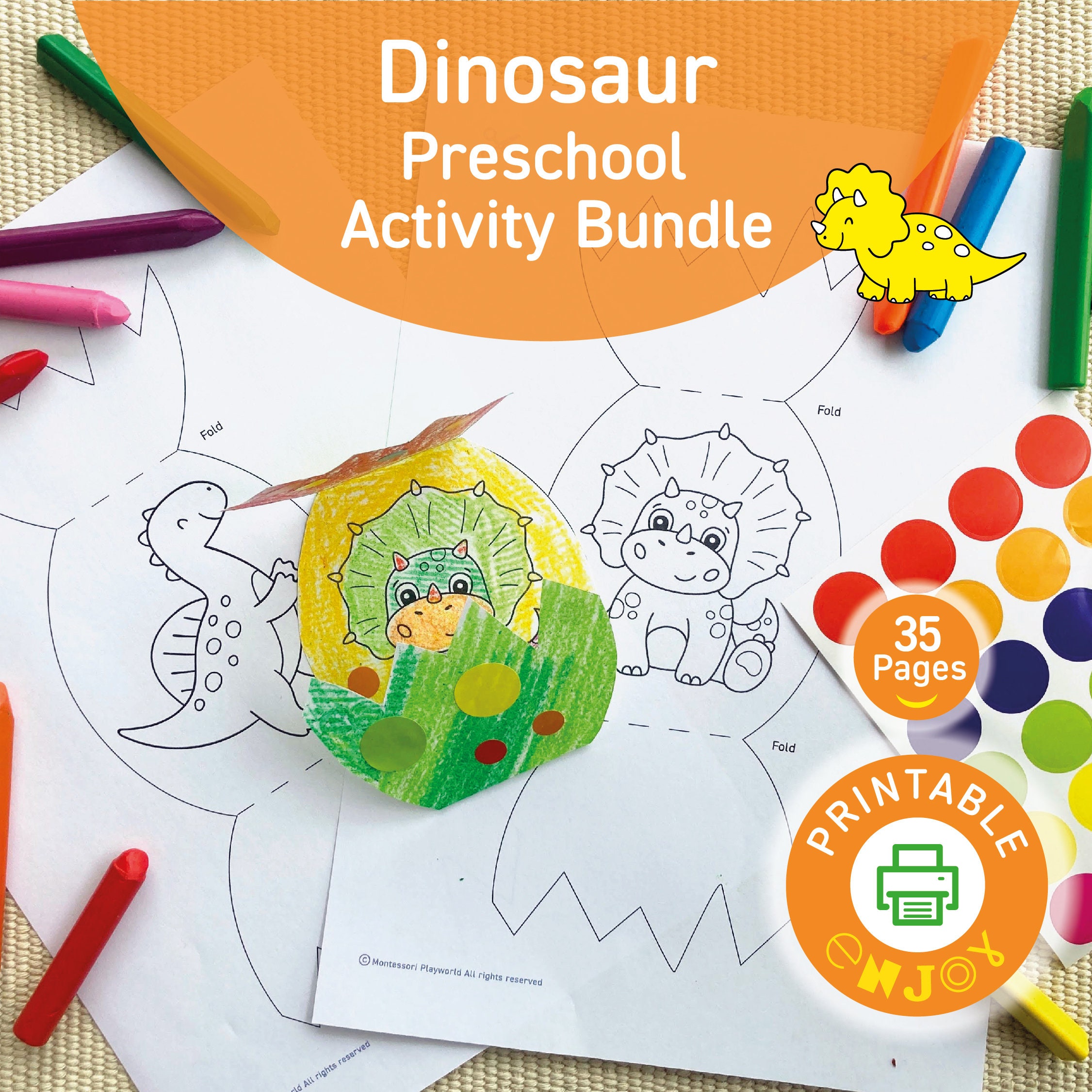 Dinosaur Busy Book Dinosaur Activity Book Toddler Activities Homeschool ...