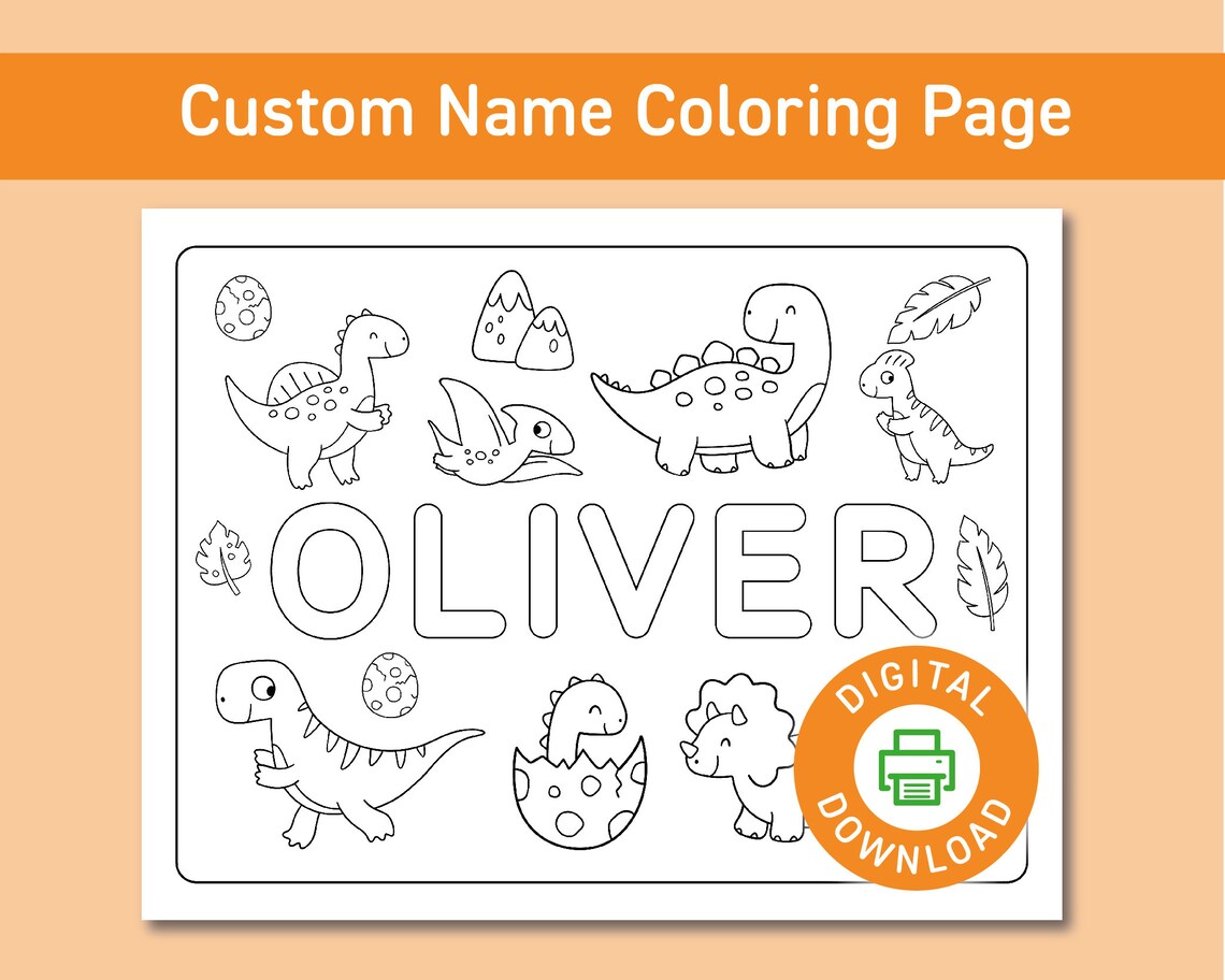 Custom Name Coloring Page Name Coloring Sheet Printable Coloring Pages ...