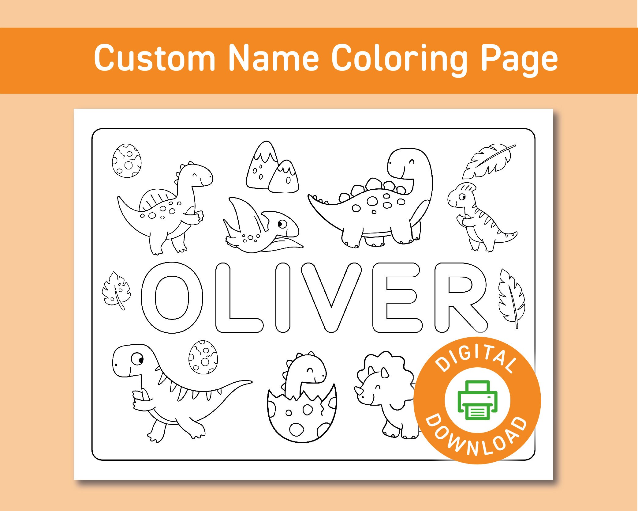 Custom Name Coloring Page Name Coloring Sheet Printable Coloring Pages ...