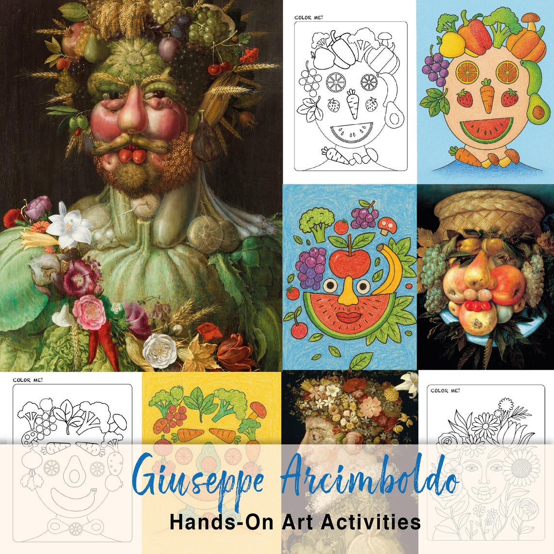 Giuseppe Arcimboldo Art Kit: Kids Activities, Homeschool Printables ...