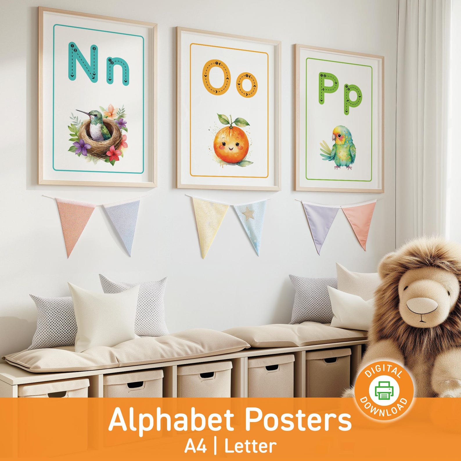 Alphabet Poster Classroom Decor, Educational Posters for Kids, Alphabet ...
