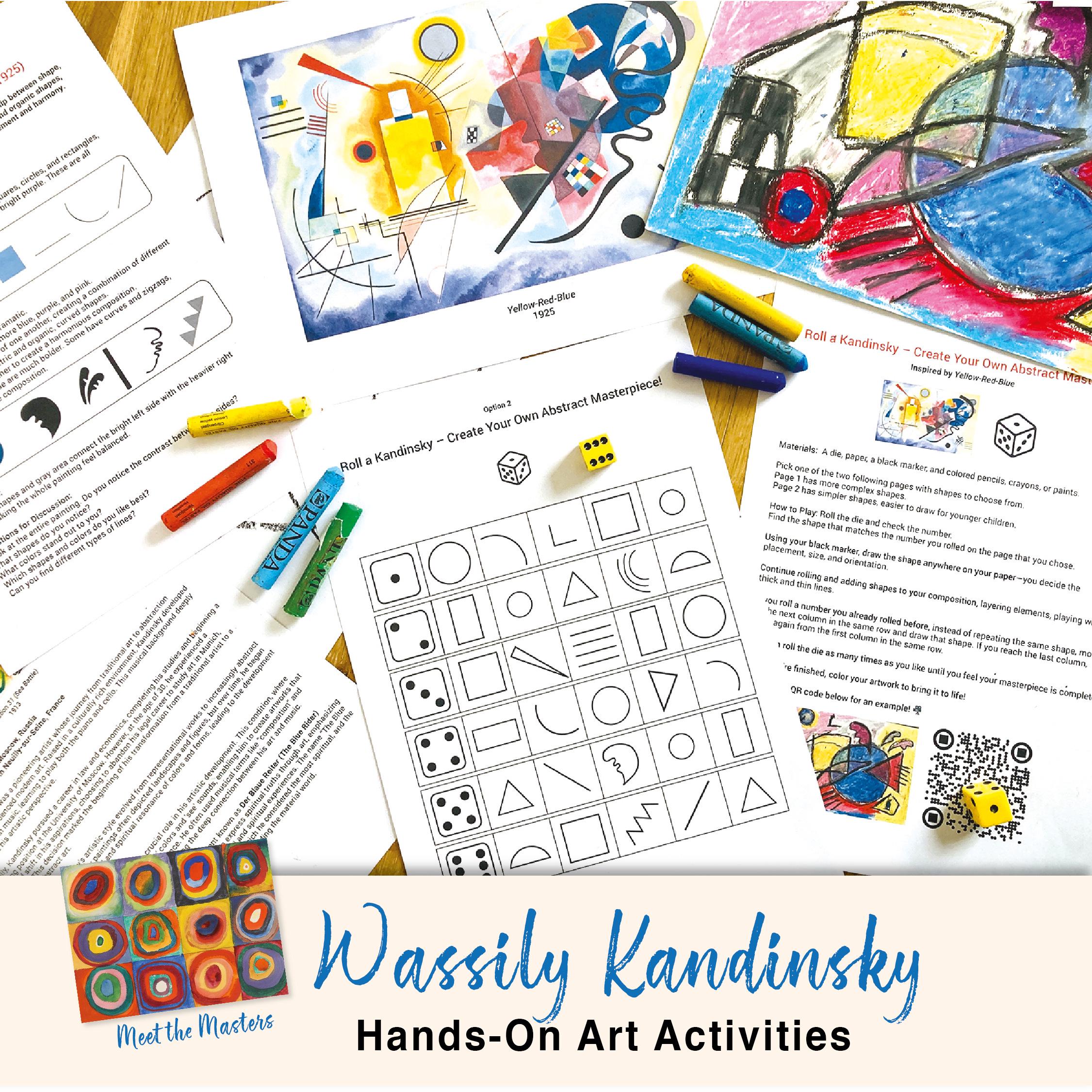 Kit de atividades artísticas Kandinsky para crianças – Arte abstrata ...