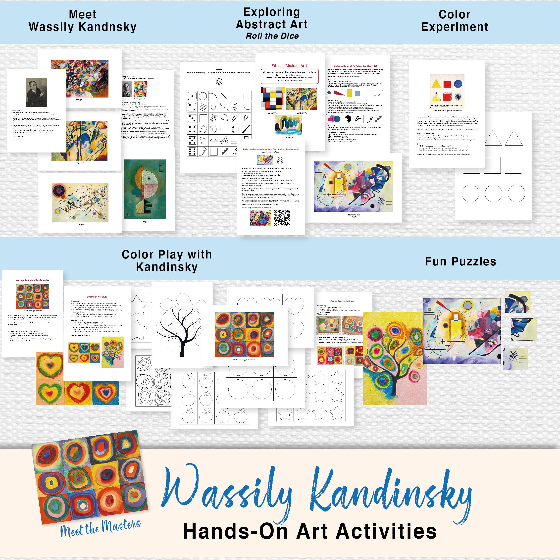 Kids Art Activities Printable Kit – Montessori Art Lessons, Homeschool ...