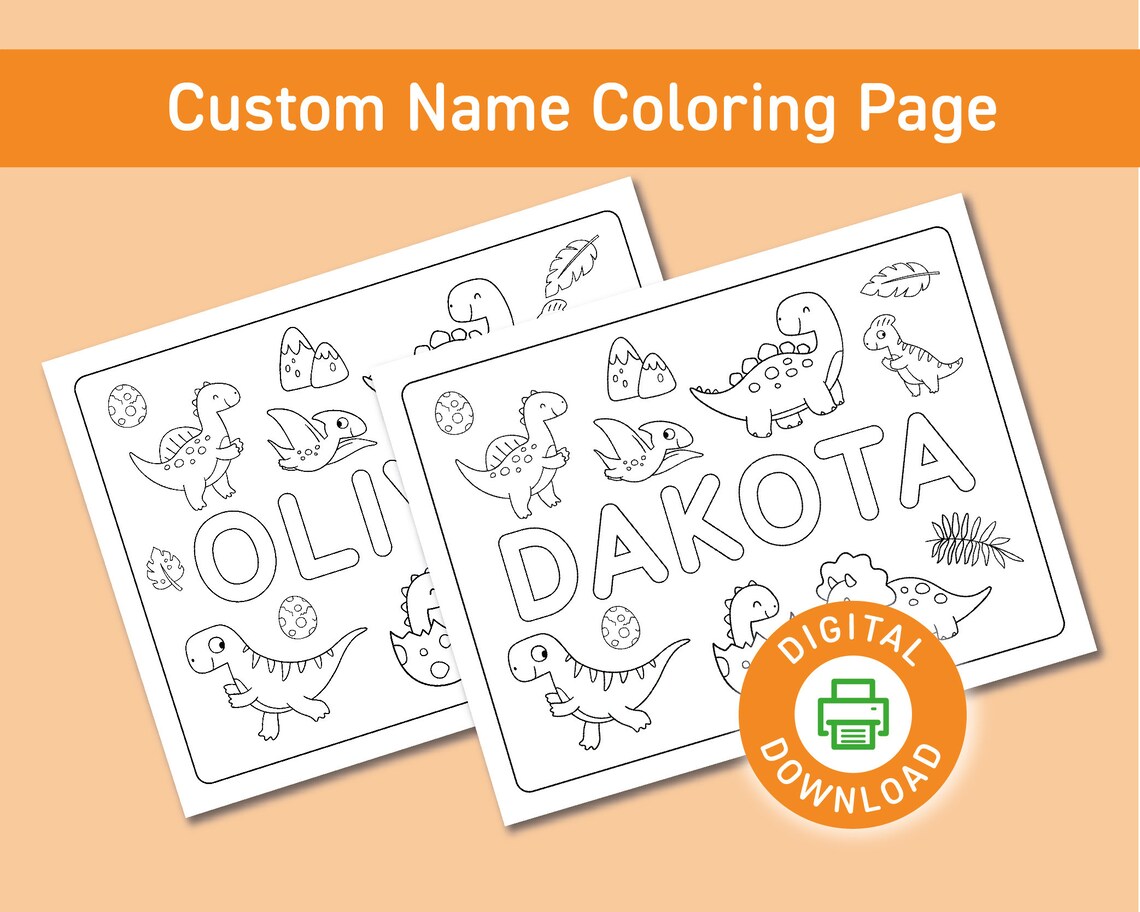 Custom Name Coloring Page Name Coloring Sheet Printable Coloring Pages ...