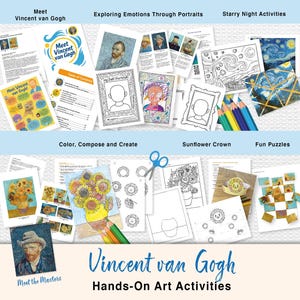 Van Gogh Art Activities Kit for Kids: Homeschool Art Projects (digital ...