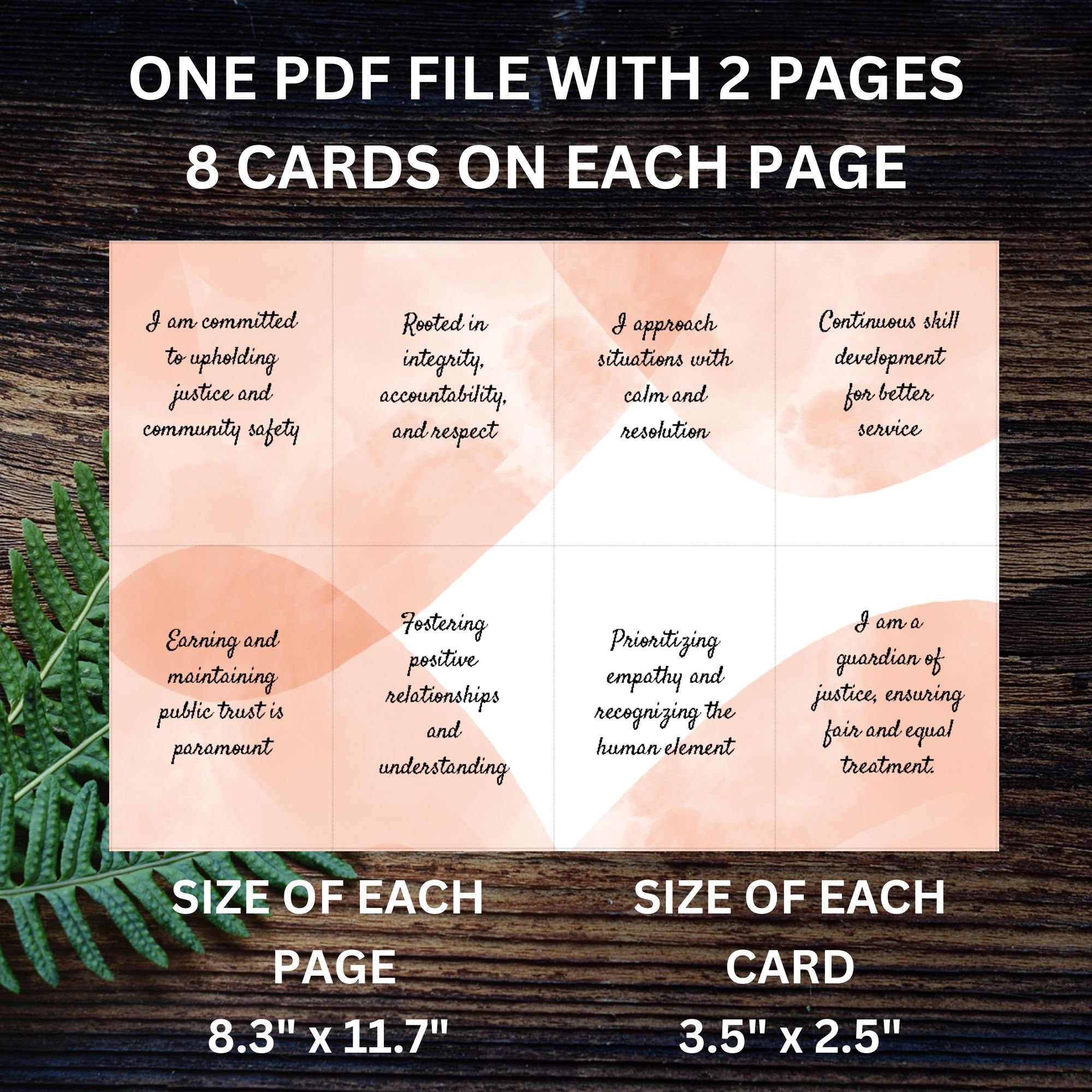 Affirmation Cards for Police Officers, Positive Quotes, Inspirational ...